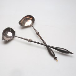 Два посеребренных половника, 42 и 45,5 см - SilverRoom.ru